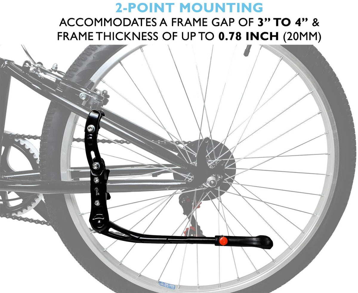 Lumintrail Rear Mount Bicycle Kickstand Adjustable Aluminum Alloy Bik ...